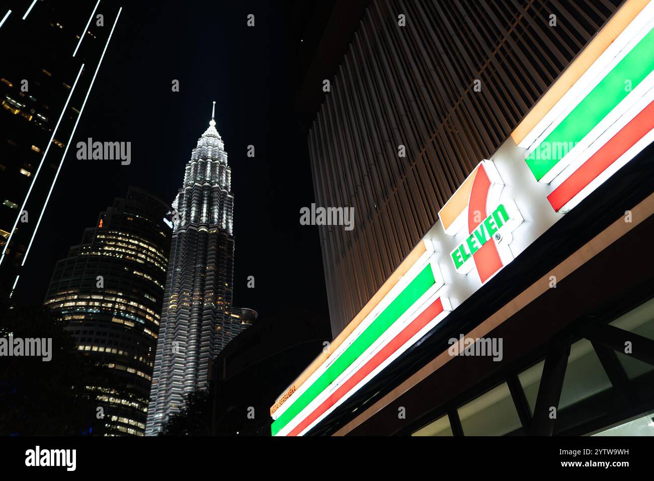 KUALA LUMPUR, MALAYSIA - NOVEMBER 08, 2023: 7-Eleven store with the ...