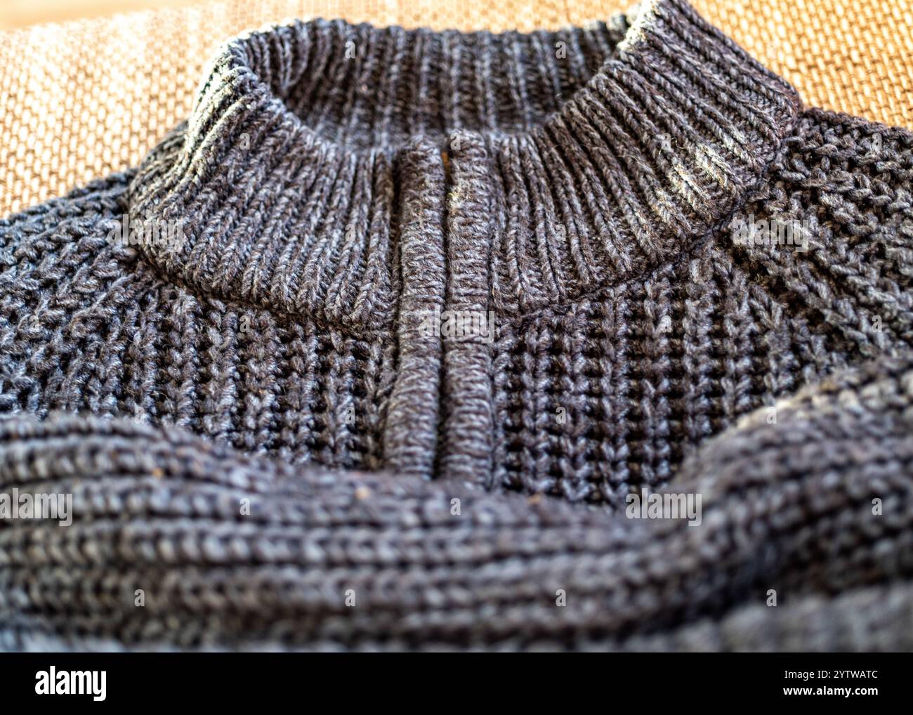 knitted handicraft, beautiful knitting pattern, handicraft concept ...