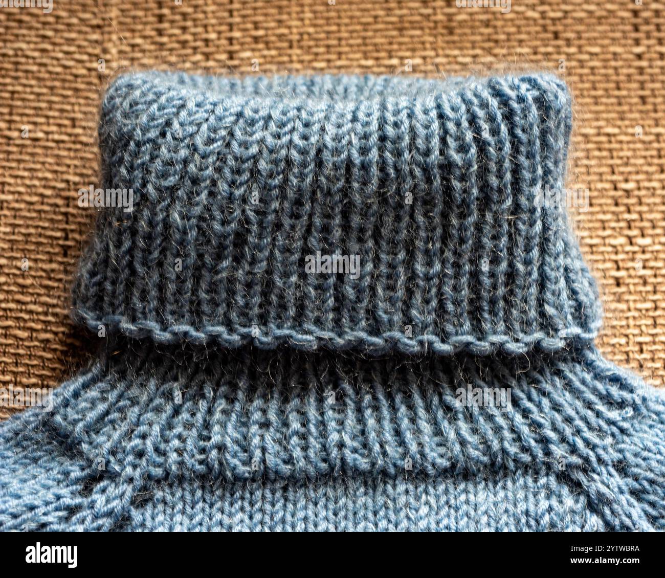 knitted handicraft, beautiful knitting pattern, handicraft concept ...