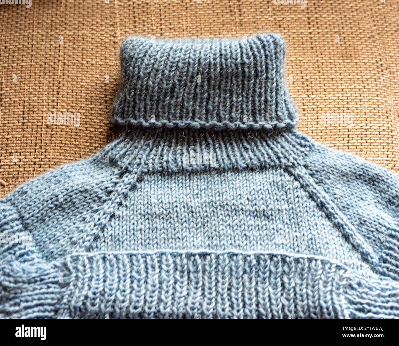 knitted handicraft, beautiful knitting pattern, handicraft concept ...