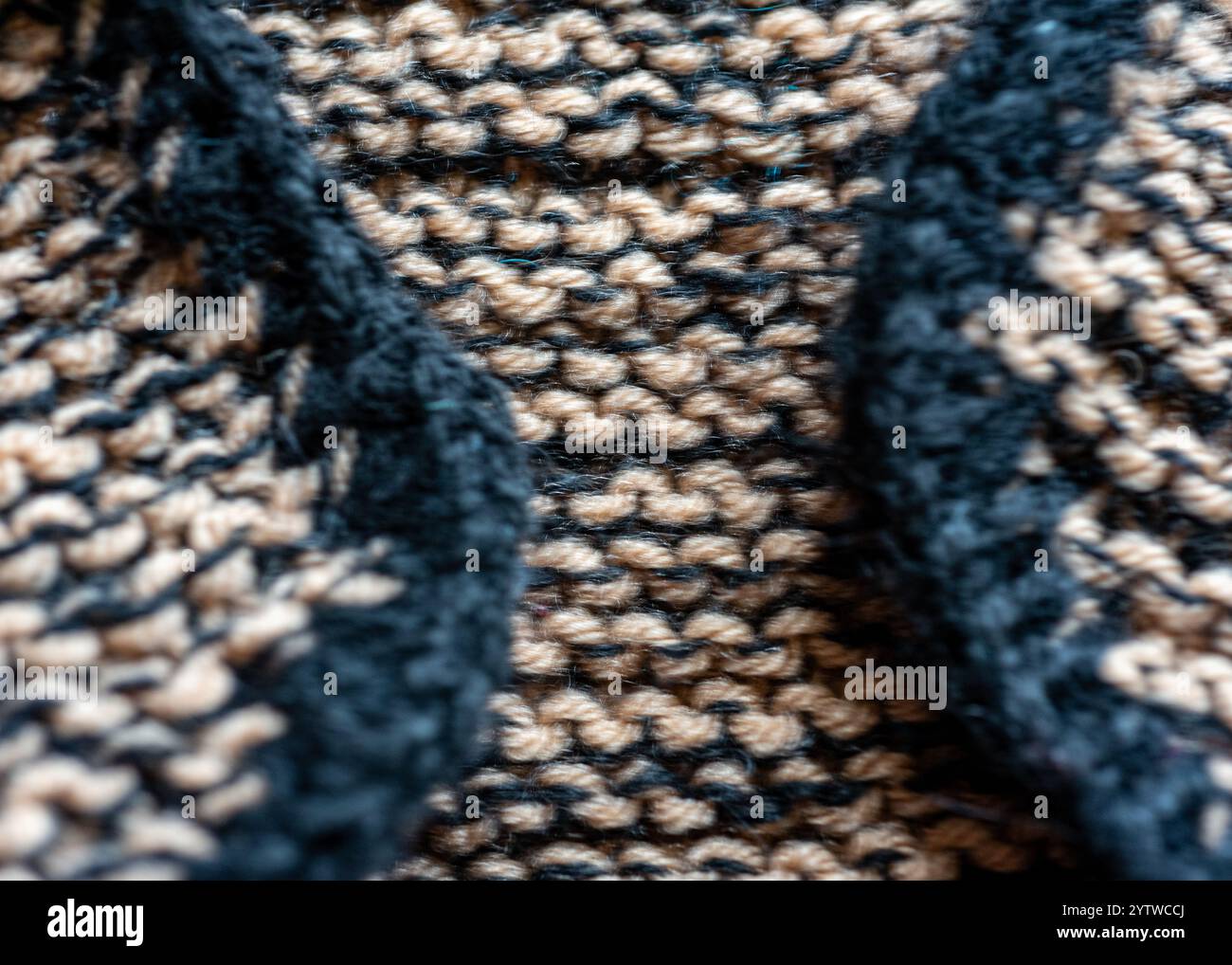 knitted handicraft, beautiful knitting pattern, handicraft concept ...