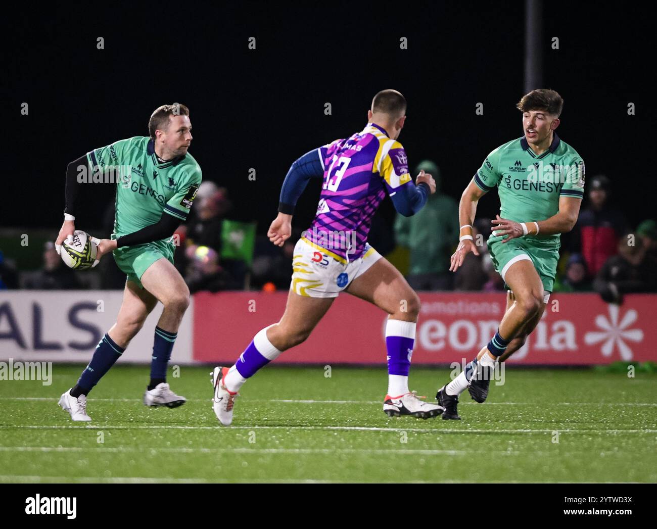 Galway, Ireland. 7th December, 2024. Connacht's Jack Carty looks to ...