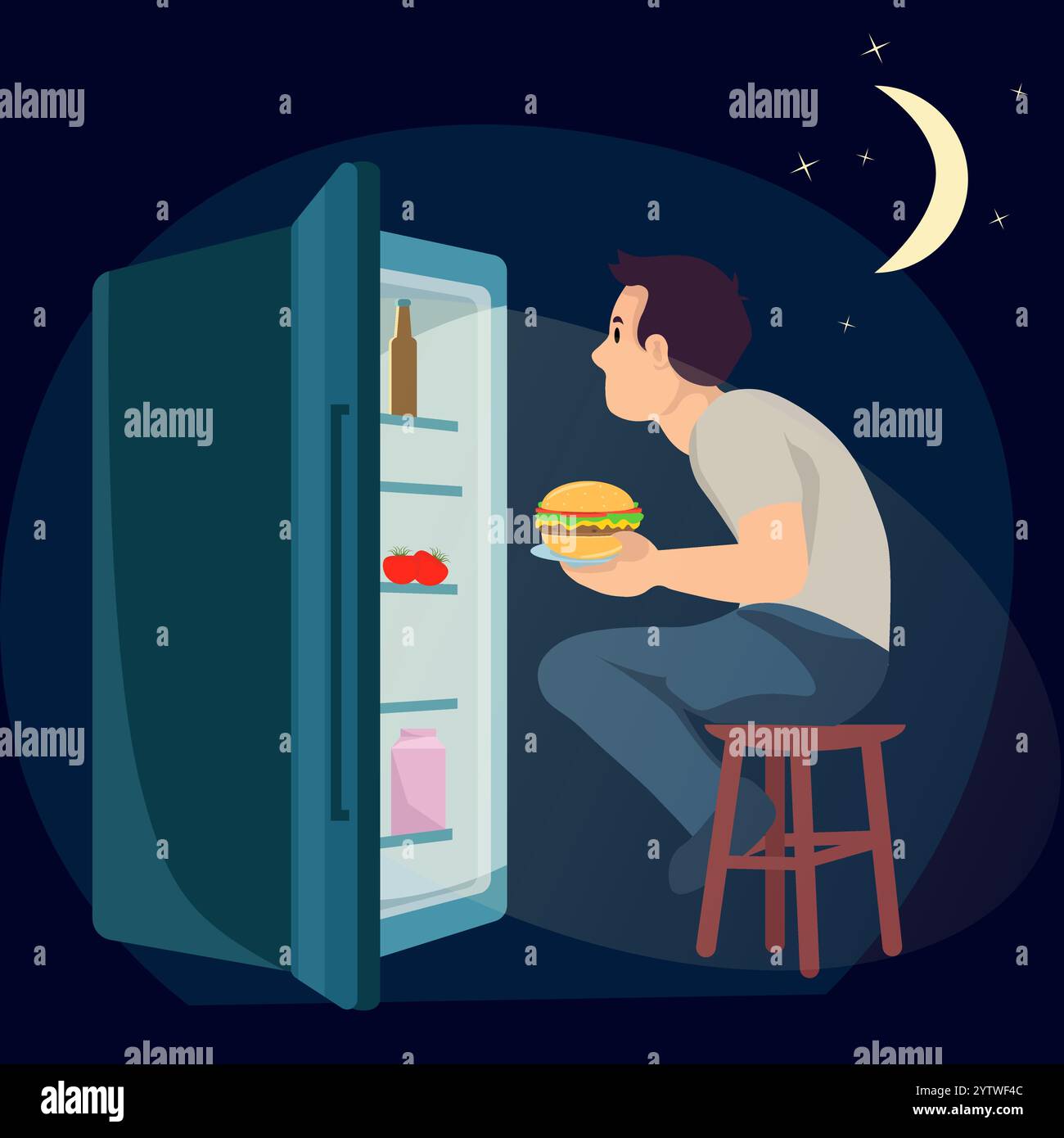 Despair night Stock Vector Images - Alamy