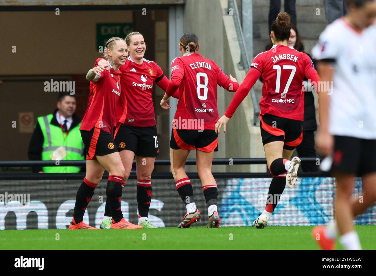Leigh, UK. 08th Dec, 2024. Elisabeth Terland of Manchester United ...