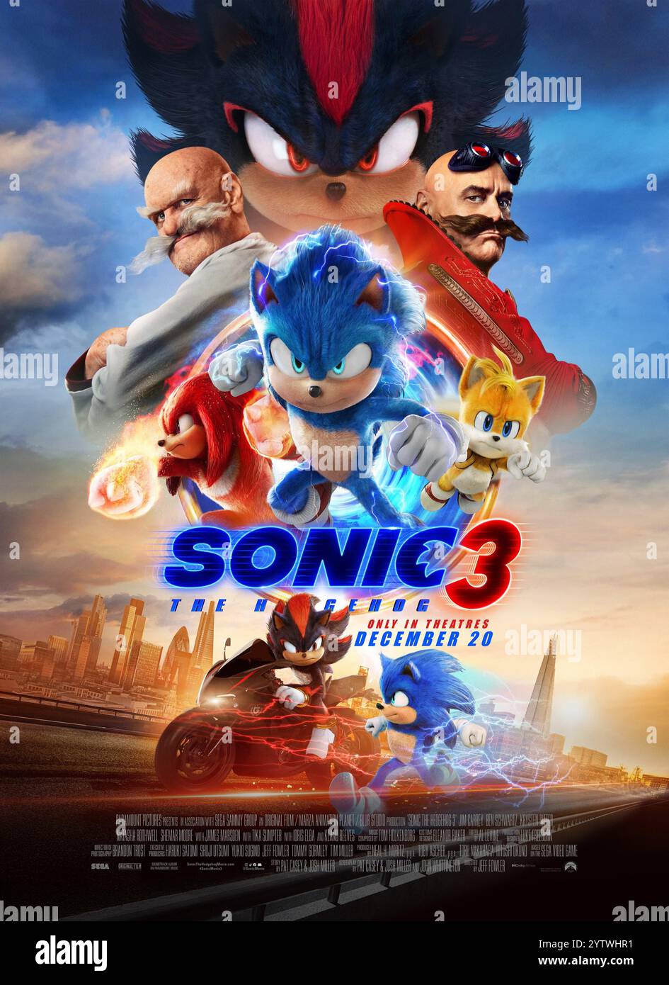 Sonic the Hedgehog 3 poster Stock Photo - Alamy