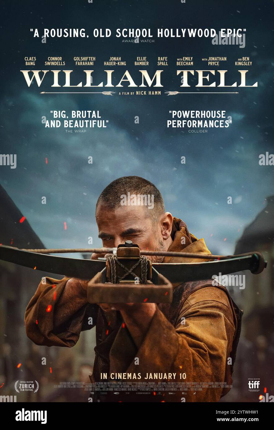 William Tell Claes Bang poster Stock Photo - Alamy