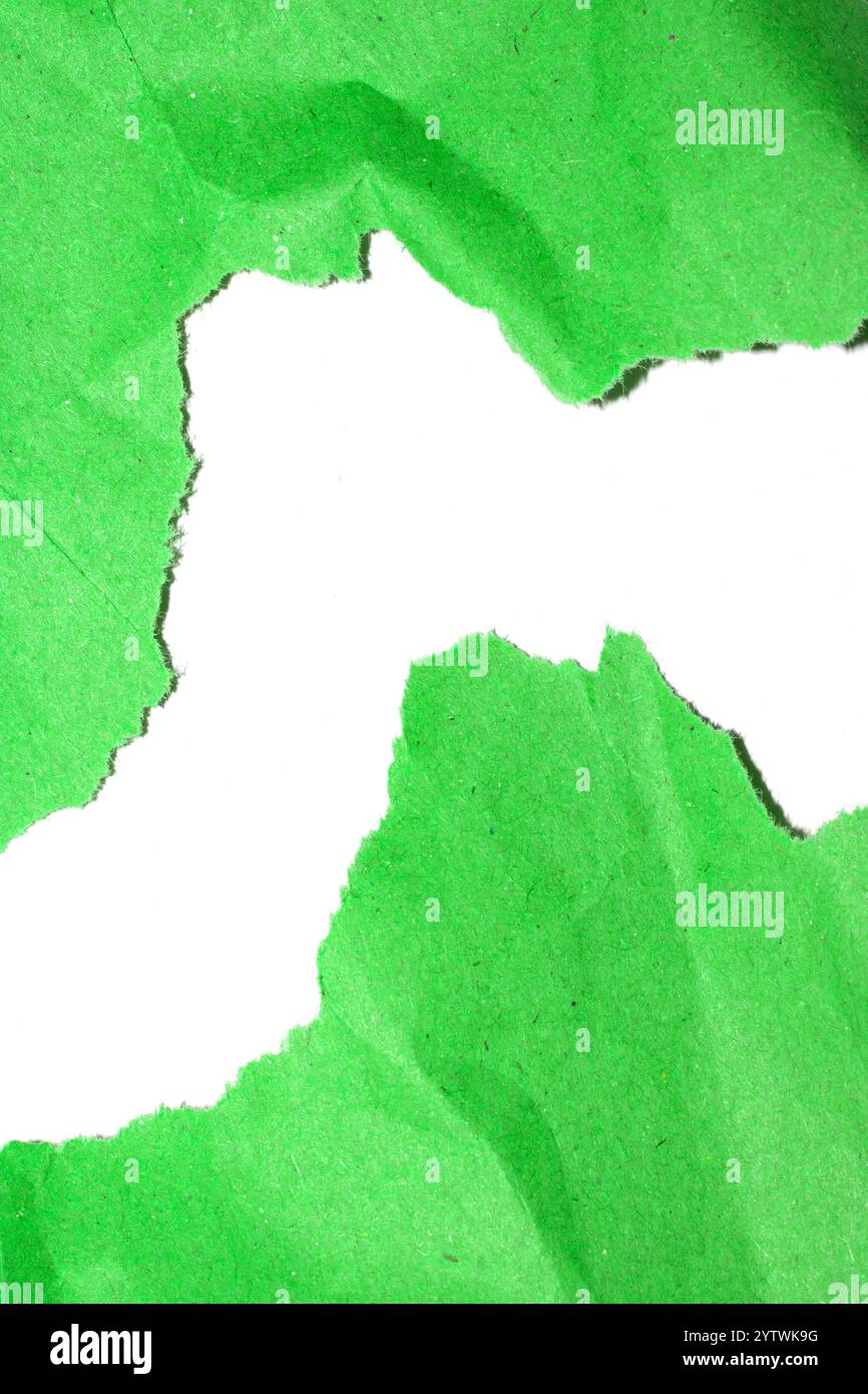 Abstract green paper tear rip hi-res stock photography and images - Alamy