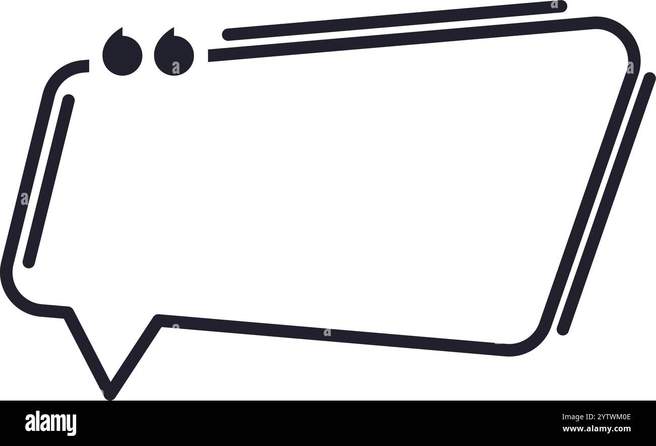 Minimalist quote box features double lines and quotation marks ...