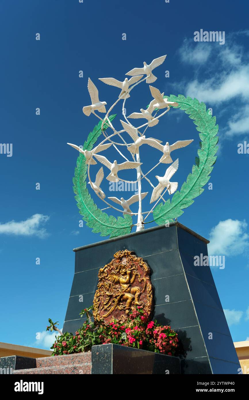 Peace monument at El Alamein Military Museum, Egypt, symbolizing unity ...