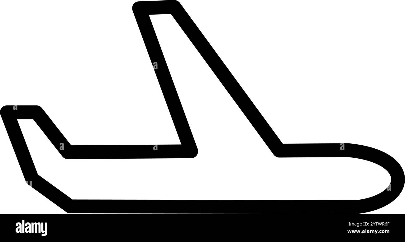 passenger plane, airplane - vector icon Stock Vector Image & Art - Alamy