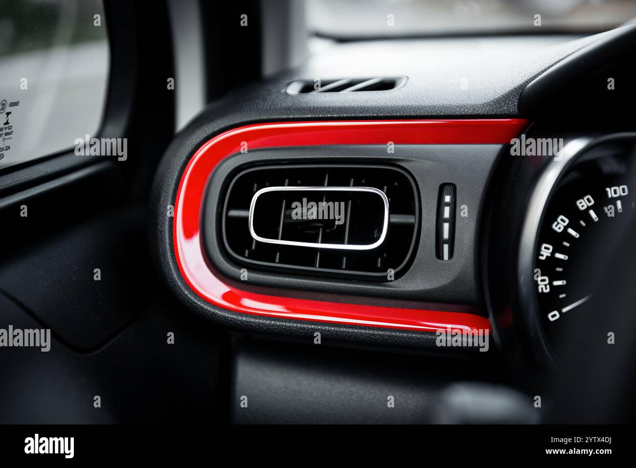 Leftmost A/C vent in car dashboard - deflector of air conditioning ...