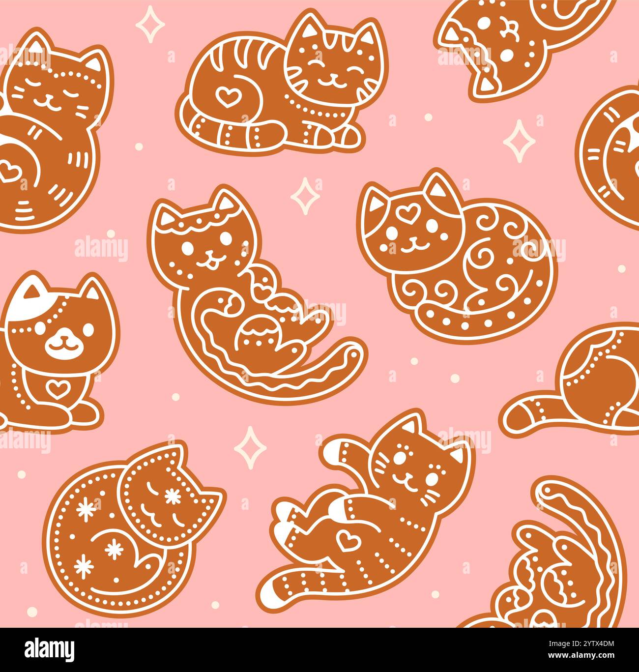 Christmas cookie pattern Stock Vector Images - Alamy