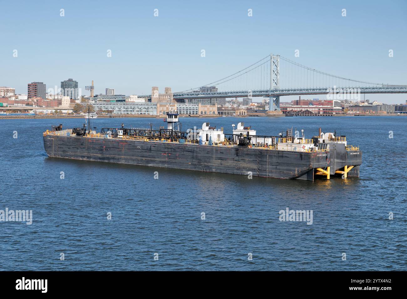A view of the Philadelphia waterfront from the New Jersey side of the ...
