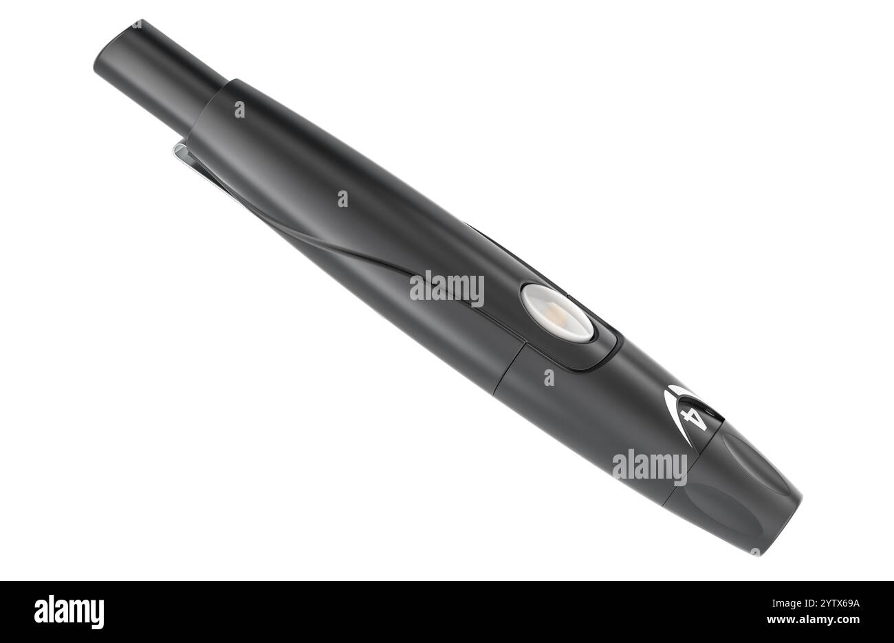 Adjustable Lancing Device, 5 Depth Settings. 3D rendering isolated on ...