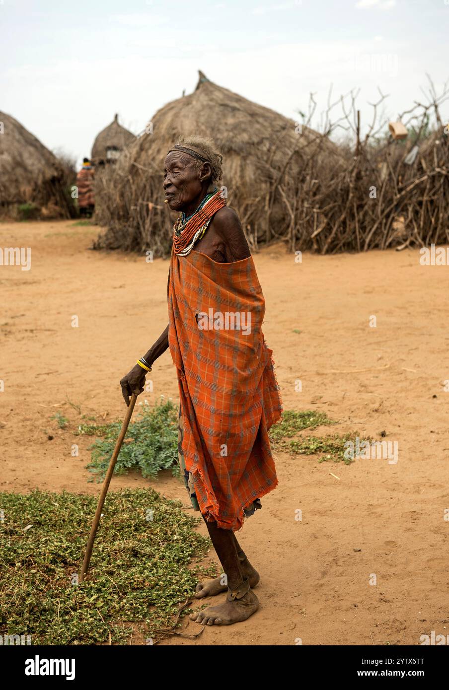 Old Woman From The Karo Ethnic Group, On The Village Square, Southern ...