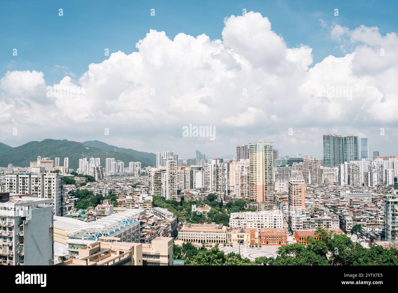 Macau city panoramic view from Guia Fortress Stock Photo - Alamy