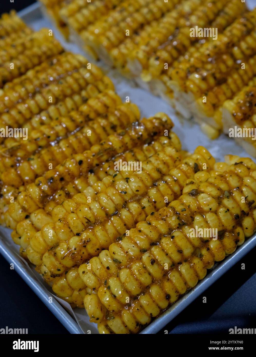 Prepare corn ribs before roasting Stock Photo - Alamy