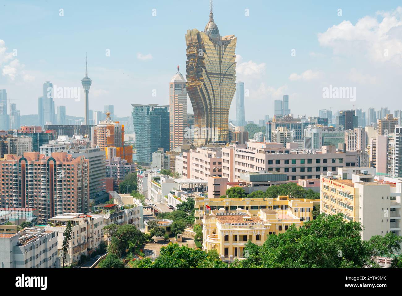 Macau - September 20, 2024 : Macau city panoramic view from Guia ...