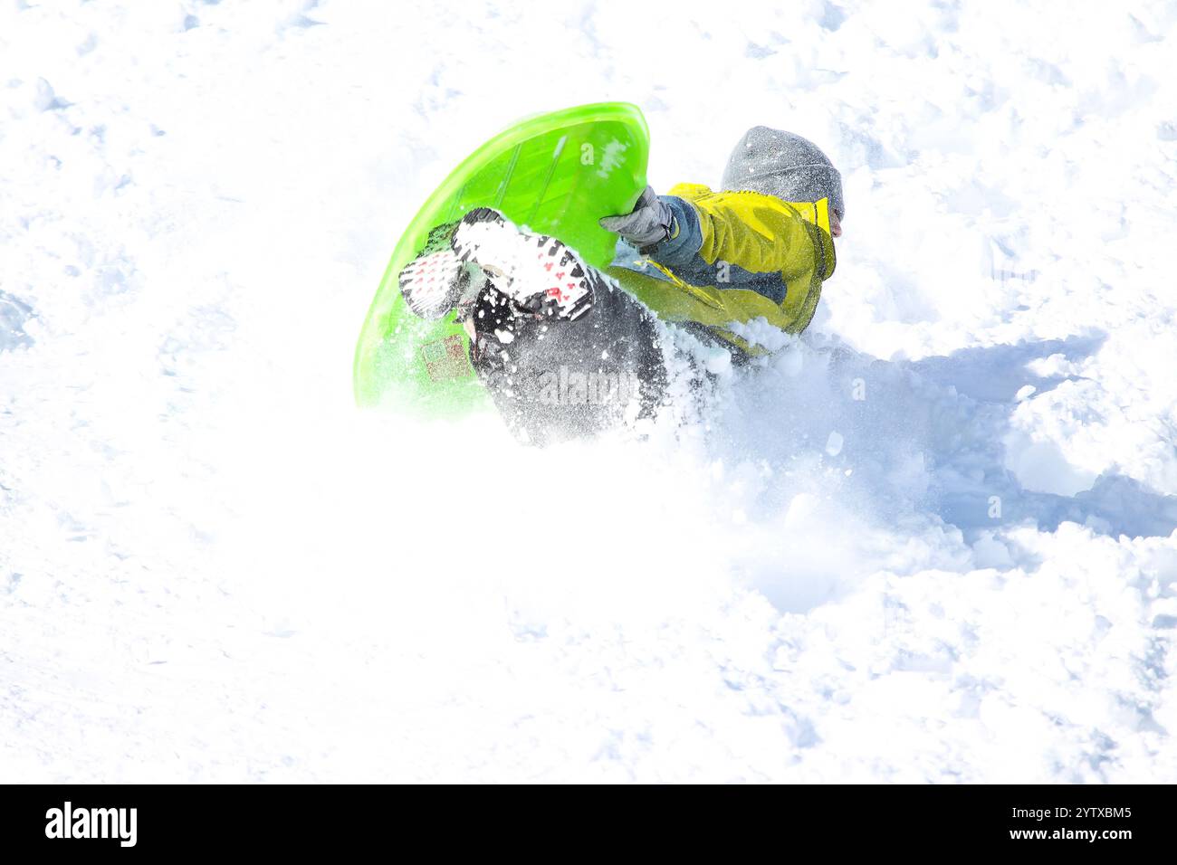 Brother sister having fun sledding hi-res stock photography and images ...