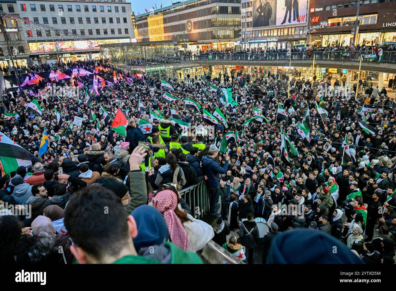 STOCKHOLM, SWEDEN 20241208Syrians celebrate the fall of the Assad ...