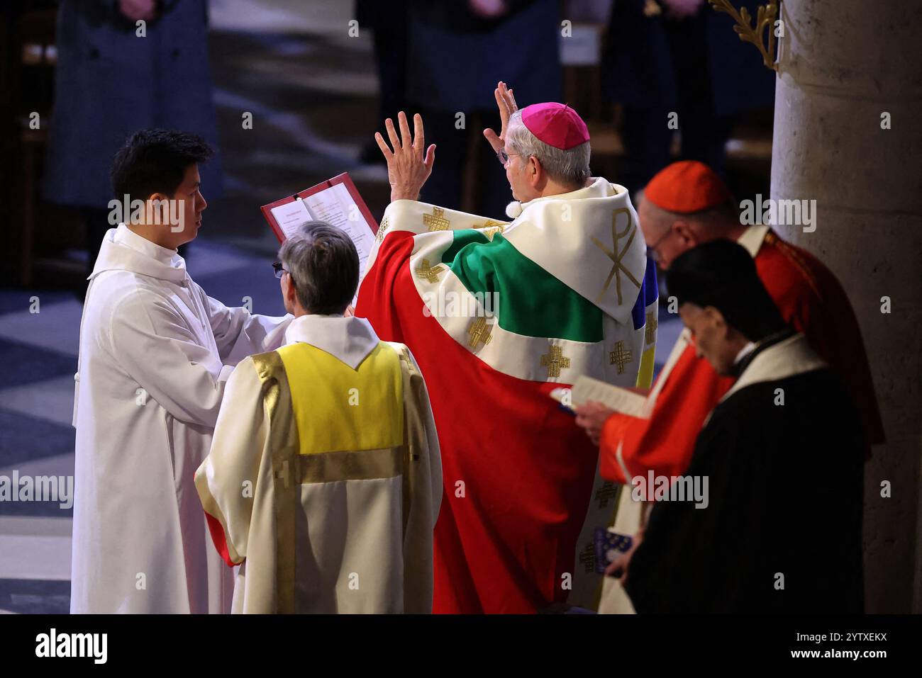 Paris, France. 07th Dec, 2024. Archbishop of Paris, Mgr Laurent Ulrich ...