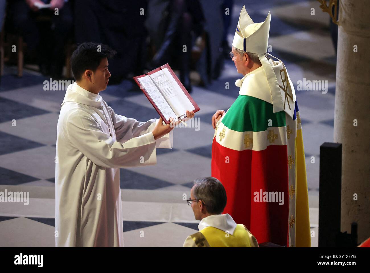 Paris, France. 07th Dec, 2024. Archbishop of Paris, Mgr Laurent Ulrich ...
