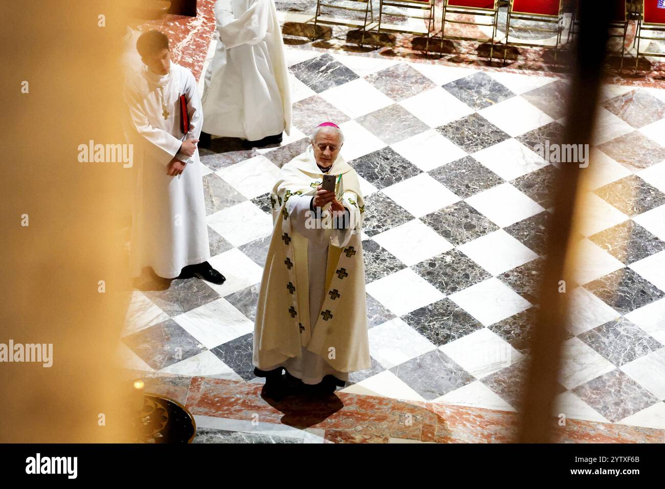 Paris, France. 07th Dec, 2024. Archbishop of Paris, Laurent Ulrich ...
