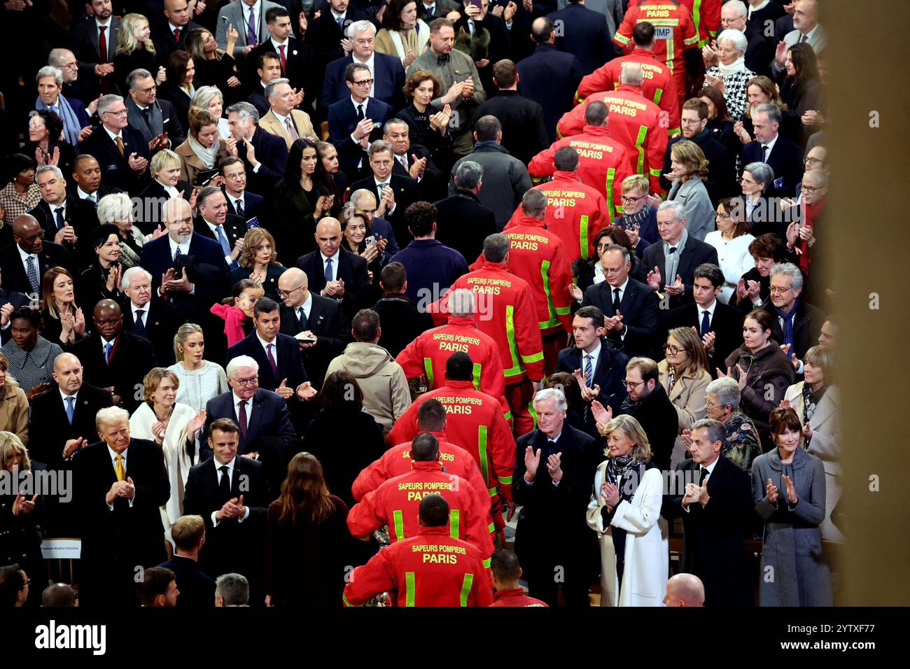 Brigitte Macron, Donald Trump, Emmanuel Macron, Michel Barnier, his ...