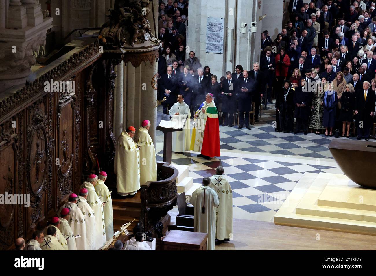 Paris, France. 07th Dec, 2024. Archbishop of Paris, Laurent Ulrich ...