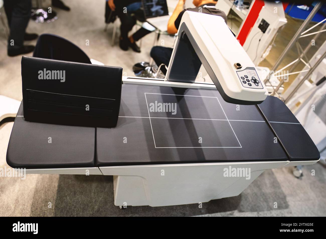 Central Dual X-ray Absorptiometry (DXA) device. Axial table DXA scanner specially designed with ...