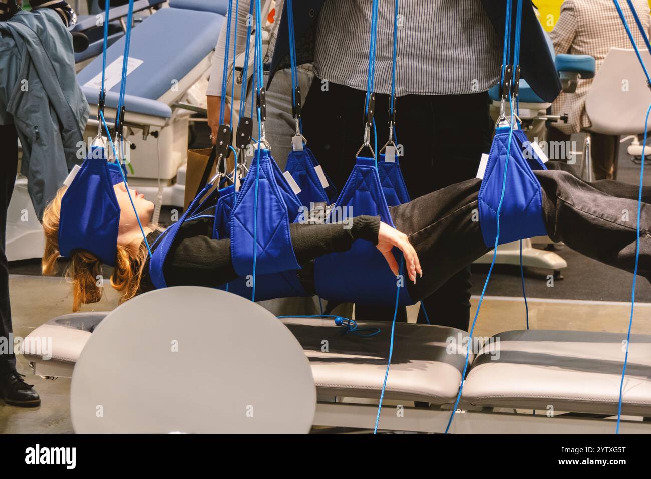 Physiotherapy frame with weight relief. Sling therapy Stock Photo - Alamy