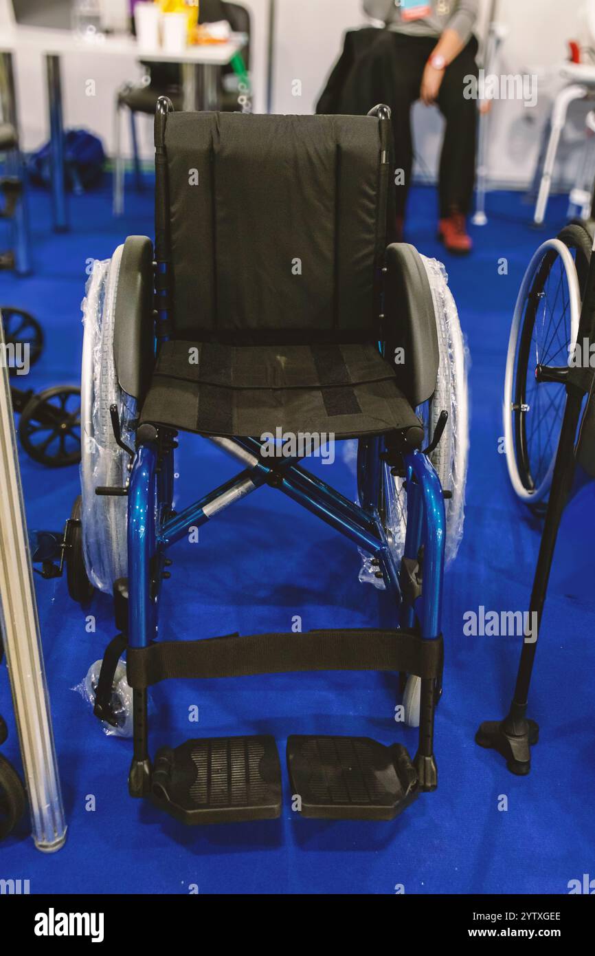 Lightweight active wheelchair with folding aluminum frame Stock Photo ...