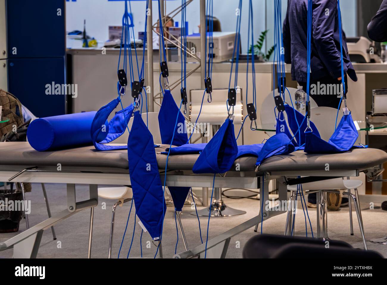 Physiotherapy frame with weight relief. Sling therapy Stock Photo - Alamy