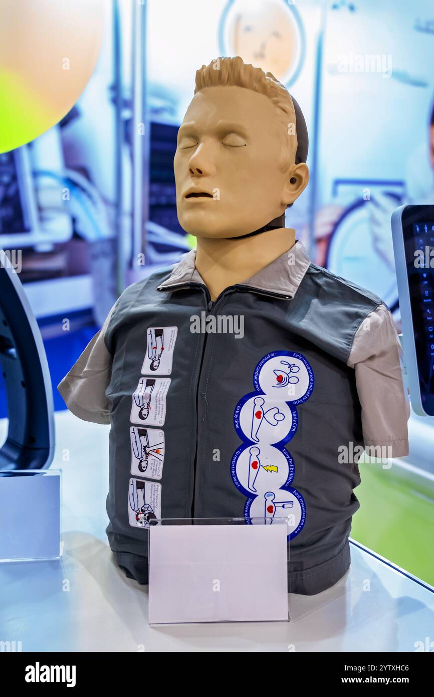 Medical training manikin for practicing the skills of providing first ...