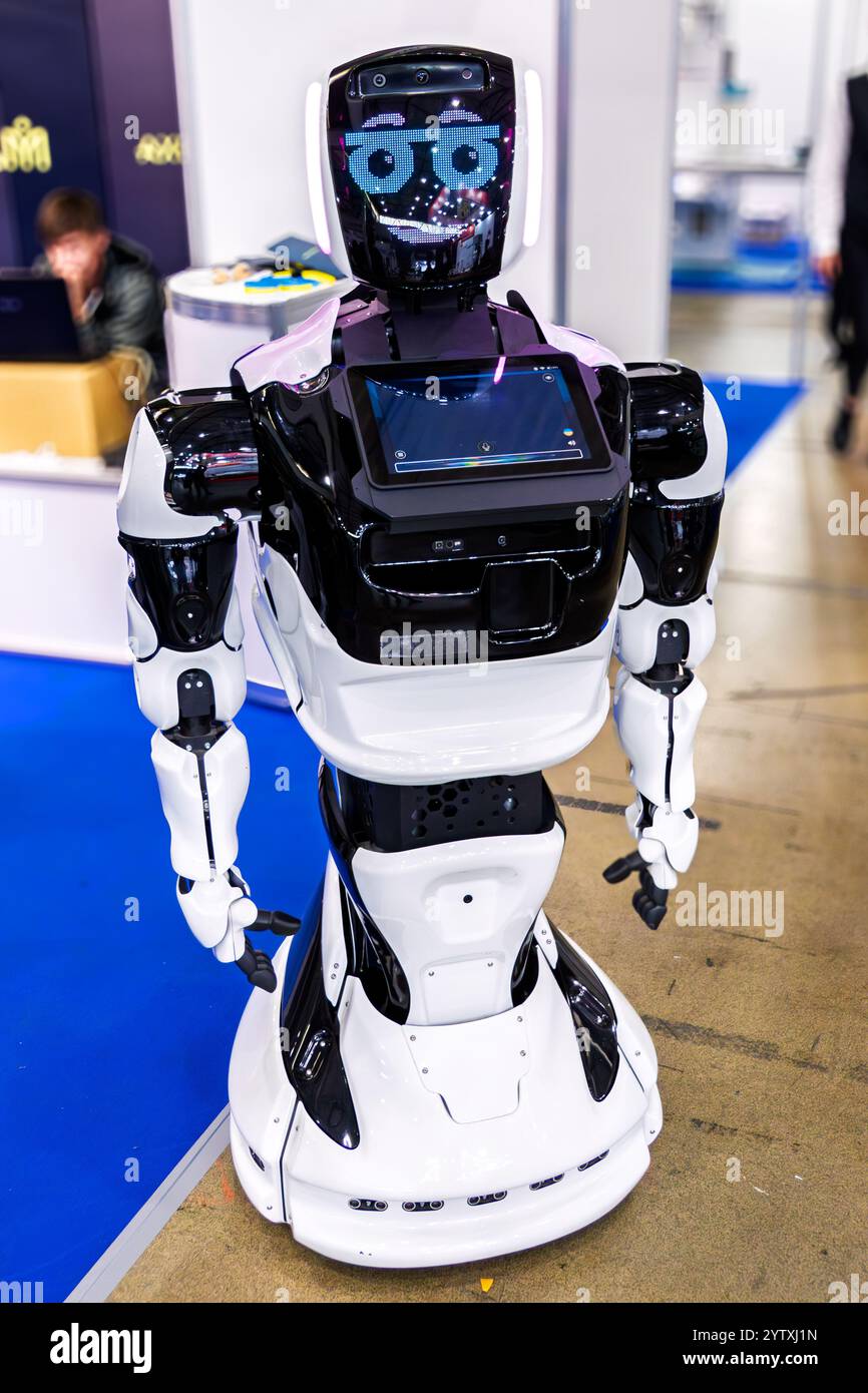 Smart robot at the exhibition for presentations Stock Photo - Alamy