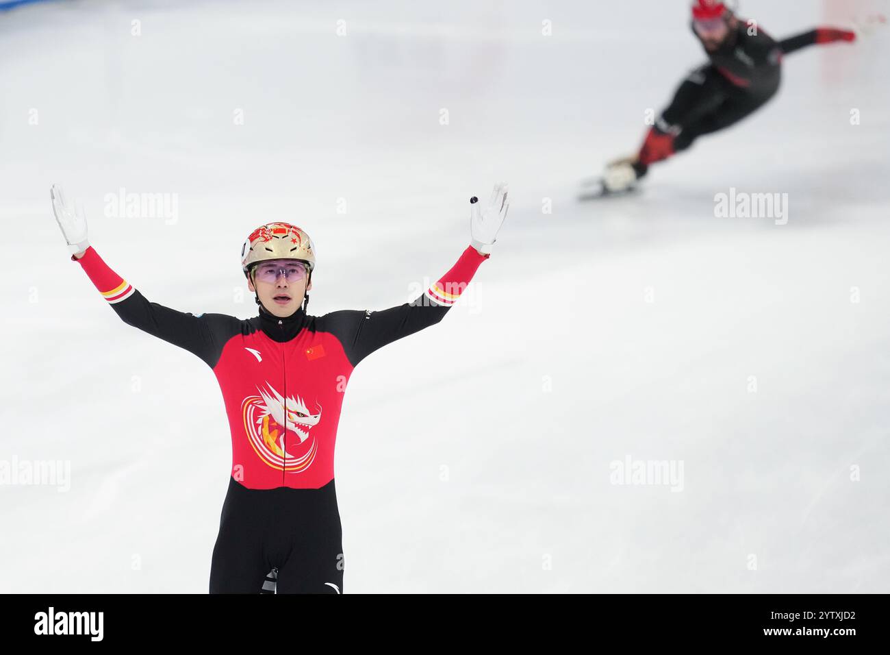 Beijing, China. 8th Dec, 2024. Liu Shaoang of China celebrates after ...