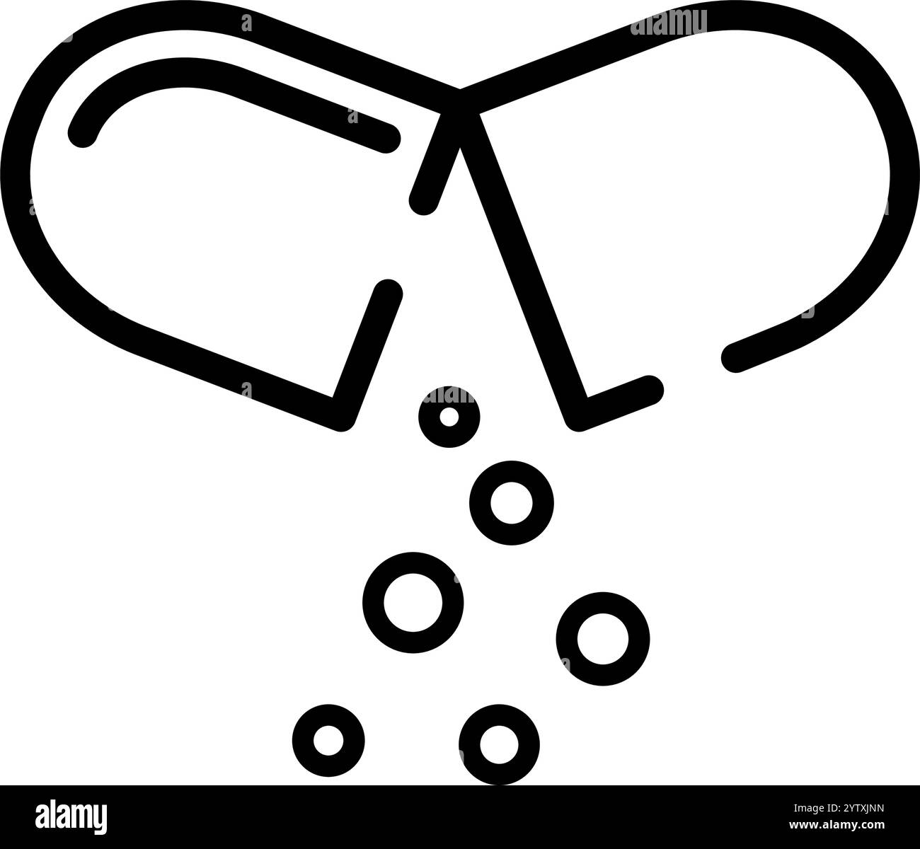 Open capsule with medicines - icon Stock Vector Image & Art - Alamy