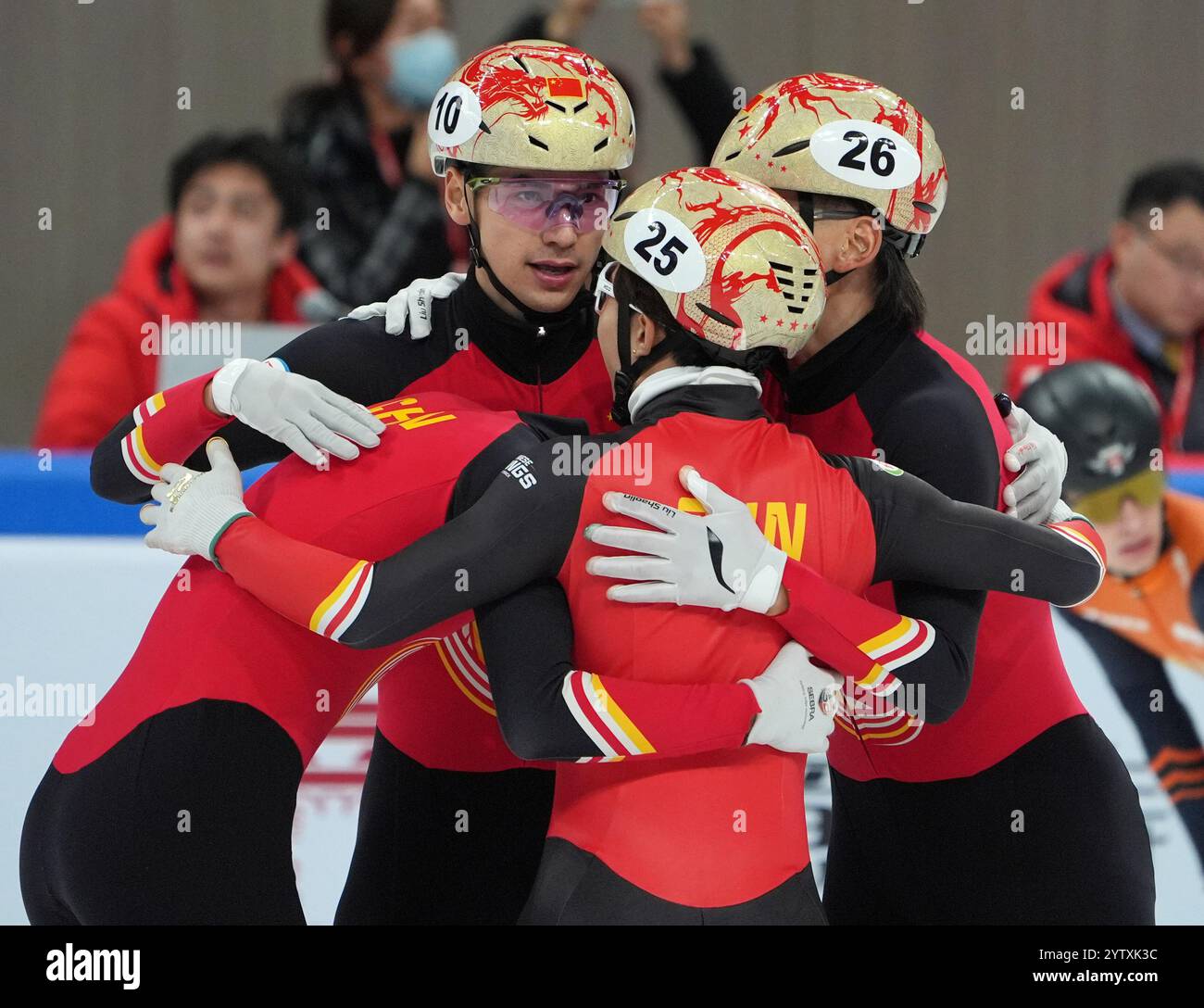 Beijing, China. 8th Dec, 2024. Liu Shaoang (rear), Liu Shaolin (R), Li Wenlong (front) and Sun ...