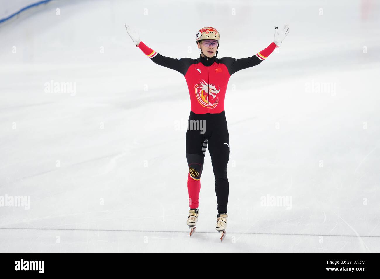 Beijing, China. 8th Dec, 2024. Liu Shaoang of China celebrates after ...