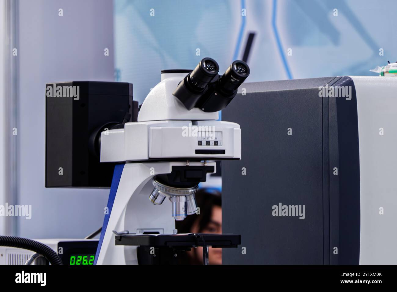 Optical microscope for research. Laboratory equipment Stock Photo - Alamy