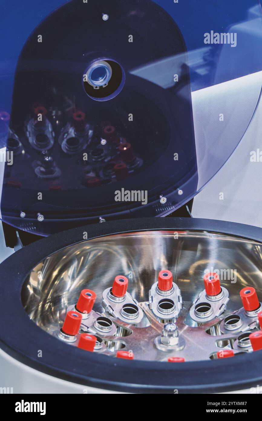 Sample preparation. Refrigerated laboratory centrifuge with cooling ...