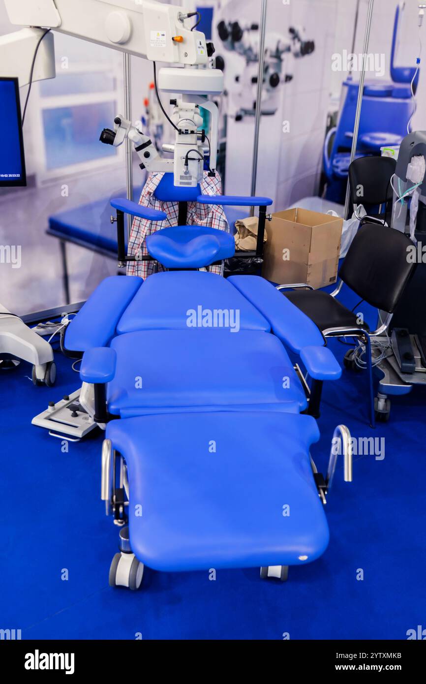 Modern Medical Examination Chair with Integrated Equipment Stock Photo ...