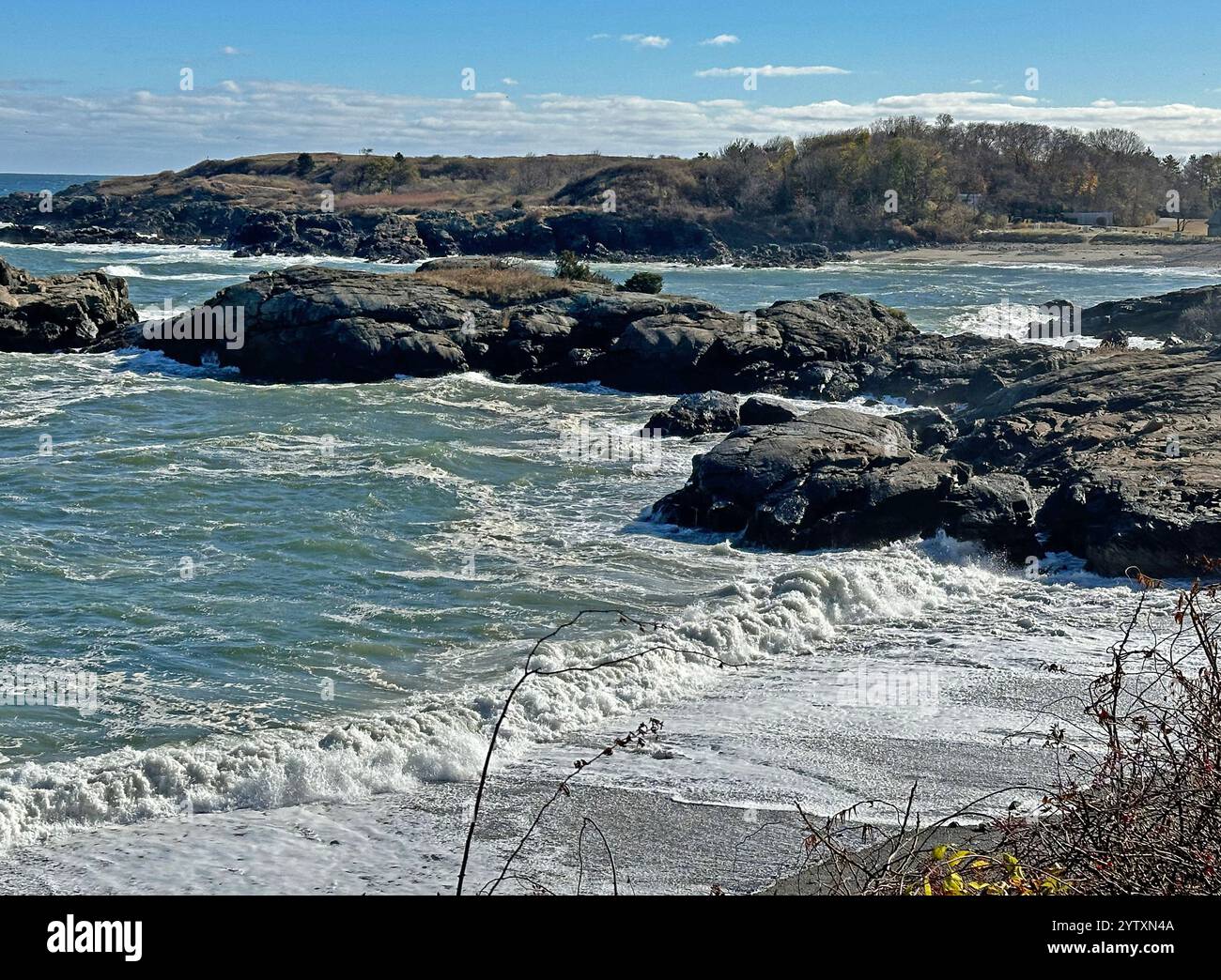 Ocean waters and local popular areas in Maine and Massachusetts Stock ...