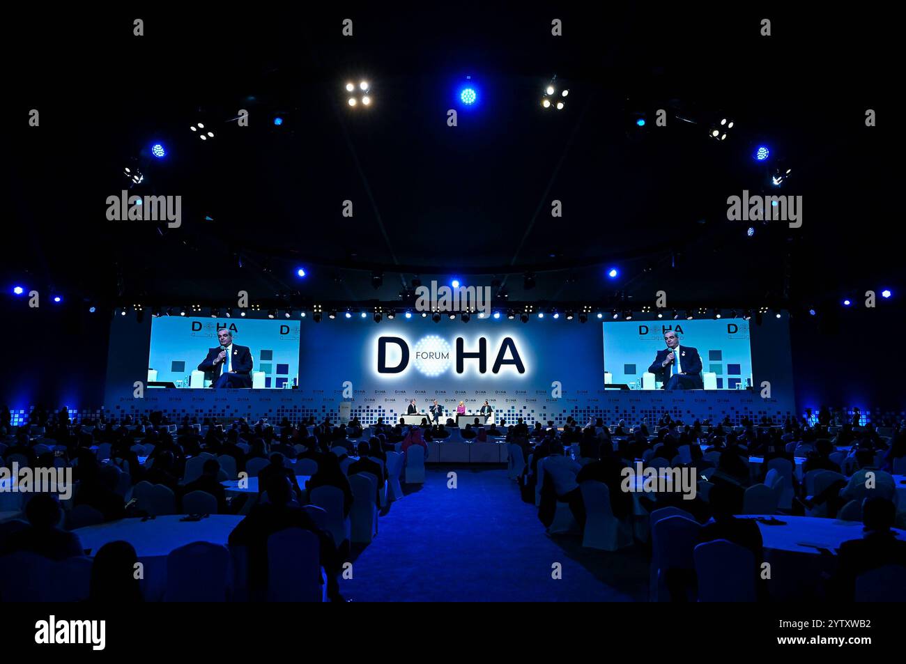 DOHA FORUM 2024 L to R Steve Clemons, AlJazeera English,Luis Abinader ...