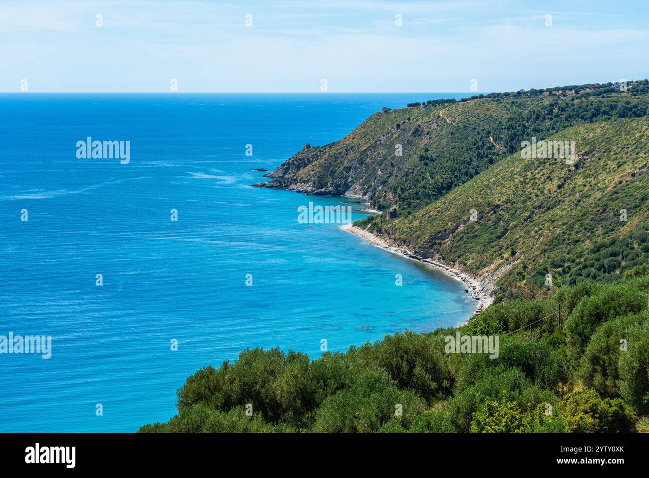 The beautiful village of Pisciotta, in the Cilento region of Campania ...