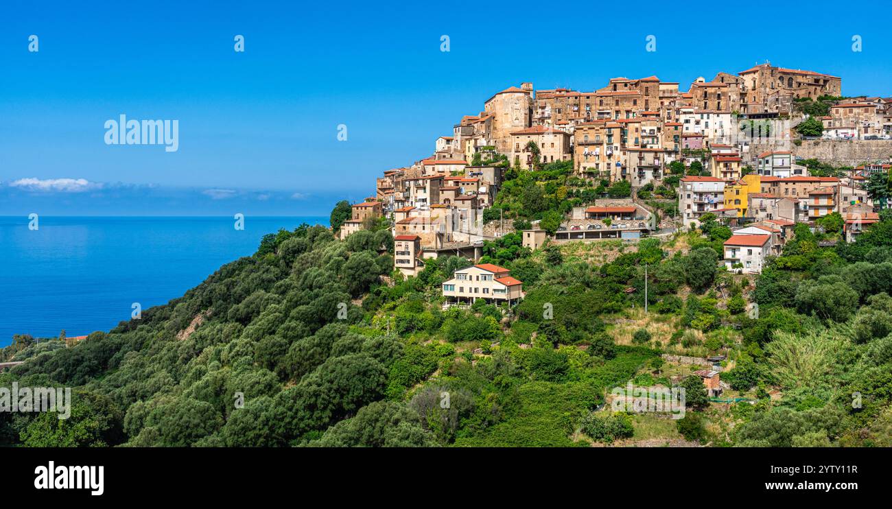 The beautiful village of Pisciotta, in the Cilento region of Campania ...