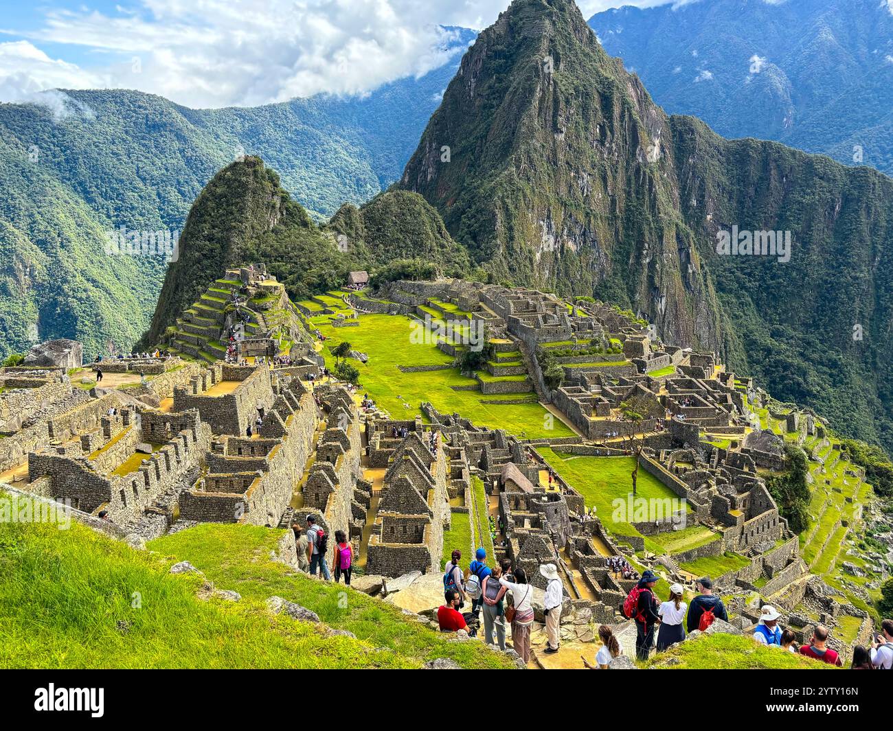 Machu Picchu Under Blue Sky and Dramatic Clouds in the Morning, Peru ...