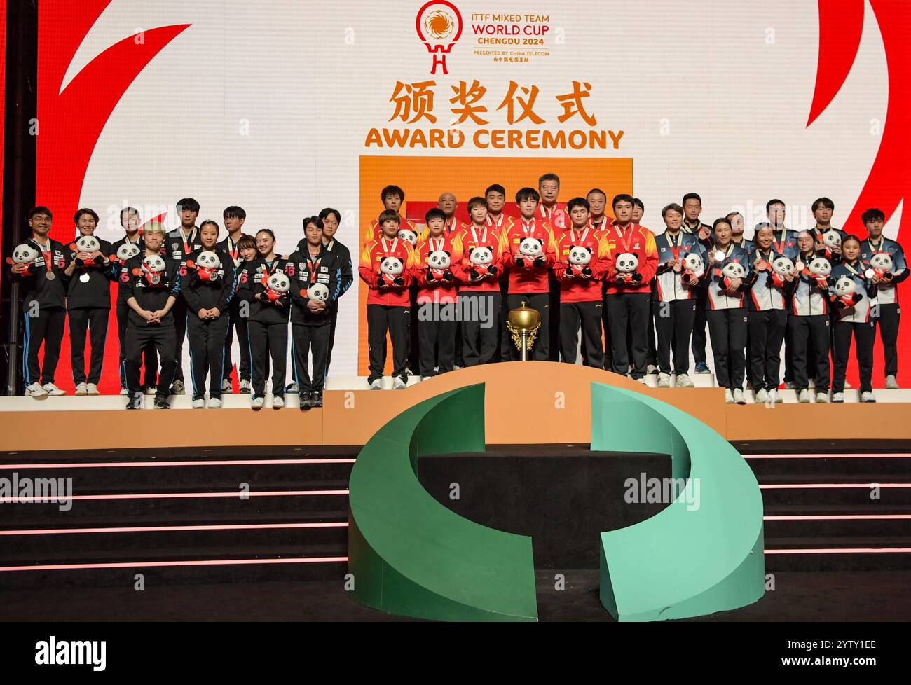 Chengdu, China's Sichuan Province. 8th Dec, 2024. Gold medalists Team ...