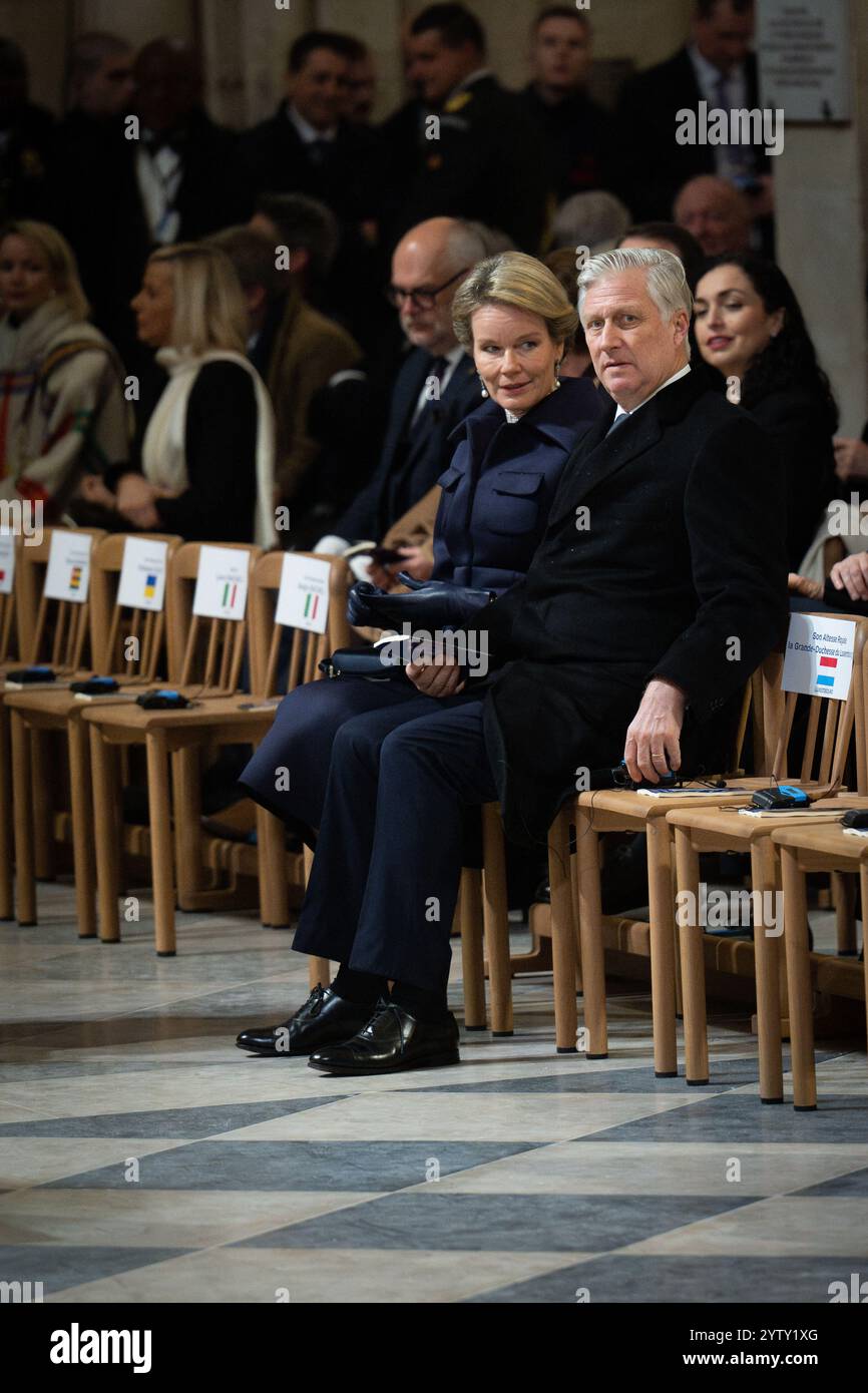 Paris, France. 07th Dec, 2024. King Philippe of Belgium and Queen ...