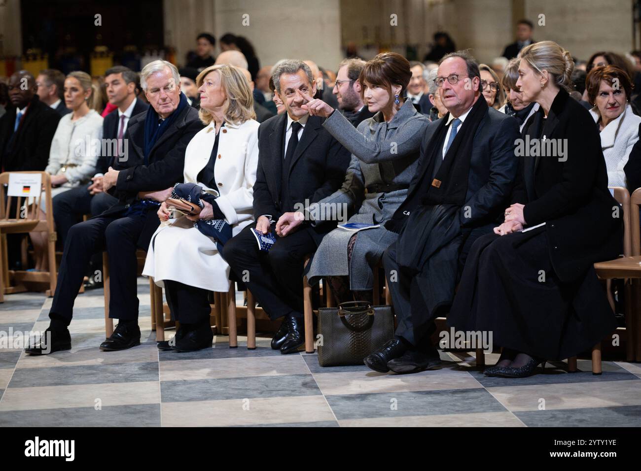 Paris, France. 07th Dec, 2024. Michel Barnier his wife Isabelle ...